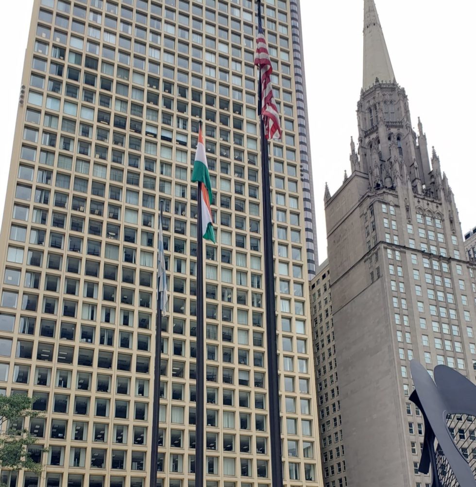 AIA hoists Indian flag at Daley Plaza, Chicago | AIA Illinois